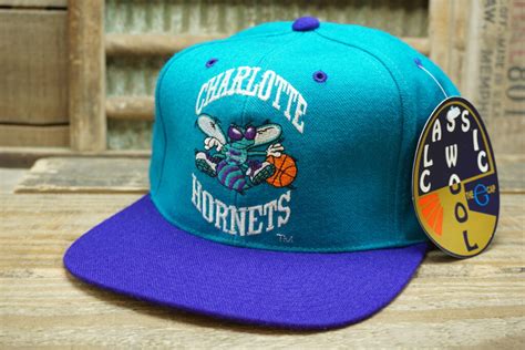 Nba Charlotte Hornets Wool Hat Nwt Vintage Snapback Warehouse