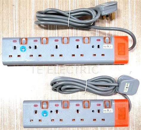 Regiss 4 Gang 5 Gang Neon Extension Trailing Socket 2 Meter Cable Sirim Lazada