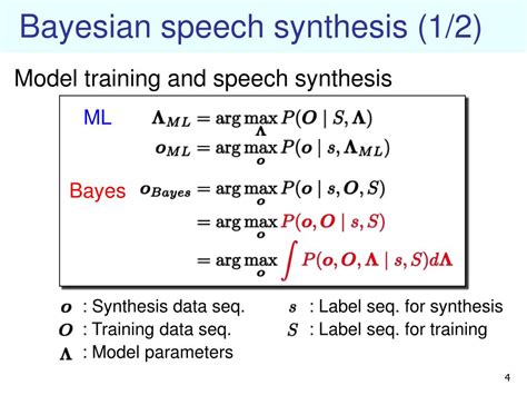 ppt a bayesian approach to hmm based speech synthesis powerpoint