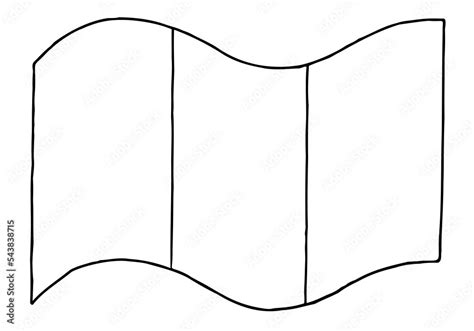 Blank Flag In Three Uniform Vertical Stripes As A Template Freehand