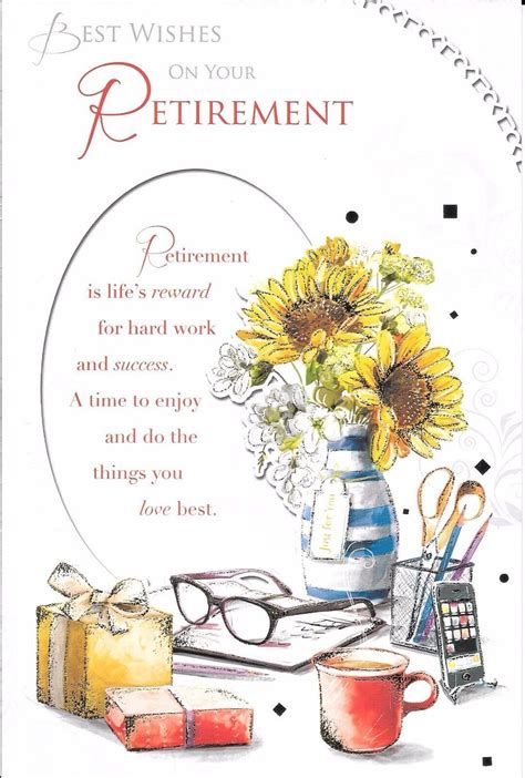 Greetings Card Best Wishes On Your Retirement Ebay Happy