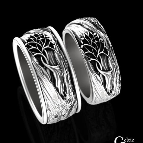 Tree Wedding Ring Etsy