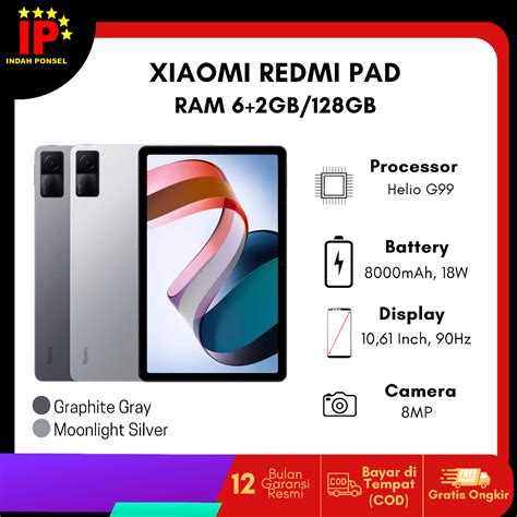 Jual Xiaomi Redmi Pad Ram Gb Gb Garansi Resmi Nasional Shopee Indonesia