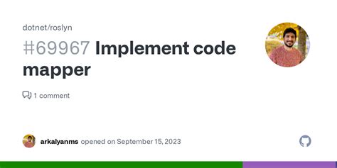 implement code mapper · issue 69967 · dotnet roslyn · github