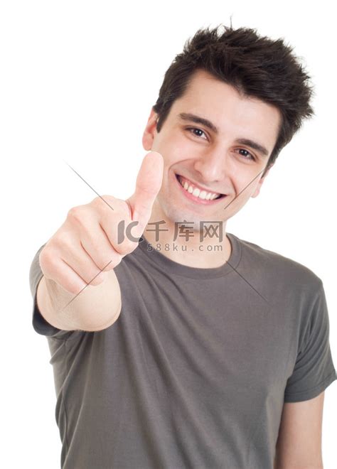 竖起大拇指的男人高清摄影大图 千库网
