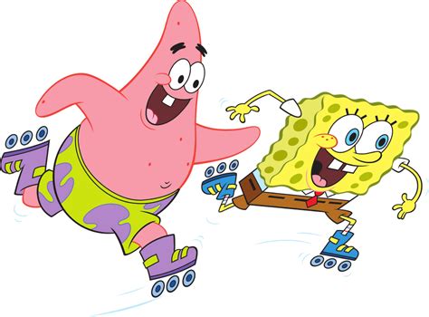 Roller Skating Spongebob And Patrick Render By Jakeyt2009 On Deviantart