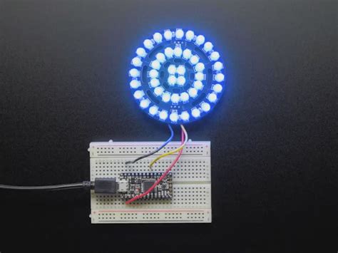 Neopixel Triple Ring Board With 44 Thru Hole Leds [66mm Diameter] Id 4222 Adafruit