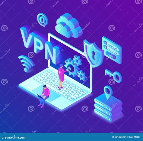vpn virtual private network data encryption ip substitute secure vpn connection concept