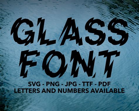 Glass Font Svg Glass Font For Cricut Mirror Font Svg Png  Ttf