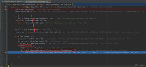 Apache Commons Collections反序列化链tabby查找commons Collections反序列化调用链 Csdn博客
