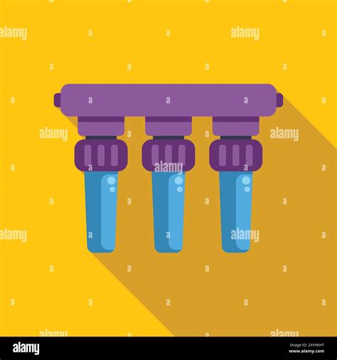 Water Filter System Purifying Drinking Water With Its Three Stage Filtration Process Stock