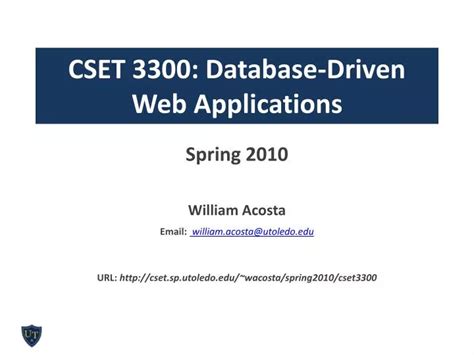 Ppt Cset 3300 Database Driven Web Applications Powerpoint