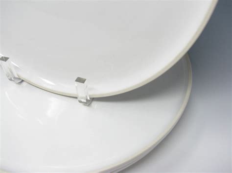 Vintage Massimo Vignelli Designed Prisma Radius Arctic White Dinner Pl