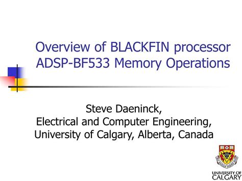 PPT Overview Of BLACKFIN Processor ADSP BF533 Memory Operations PowerPoint Presentation ID