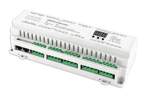 DIN Rail High Power DMX Constant Voltage Decoder PWMX CH DMX Decoder Input V In