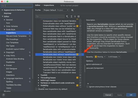 IDEA自动生成序列化ID Victor s Blog