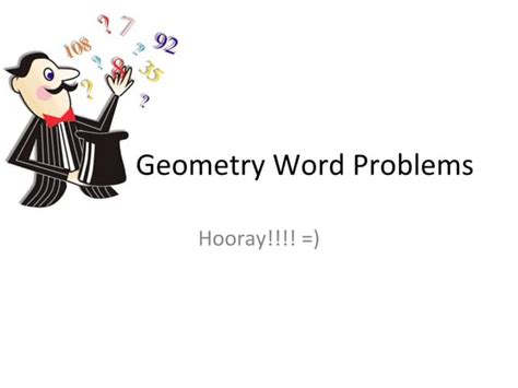 2nd Test Geometry Word Problems Ppt