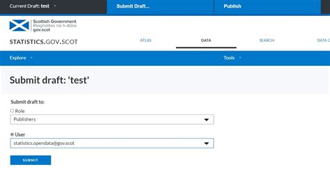 Submitting A Draft For Publication Scot Open Data User Guides