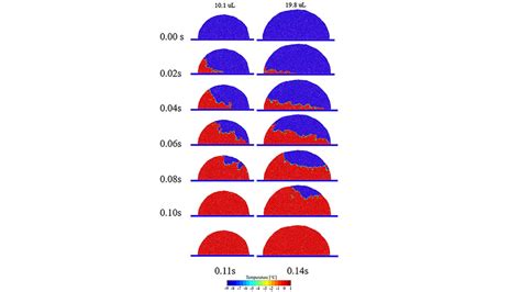 Particle Based Model Captures Fine Details Of Complete Droplet Freezing