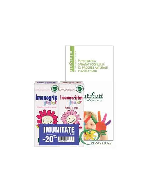 Pachet De Imunitate Copii 1 6 Ani Plantextrakt Imunogrip