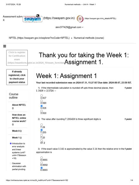 Numerical Methods Unit 4 Week 1 Pdf Numerical Analysis Computational Science