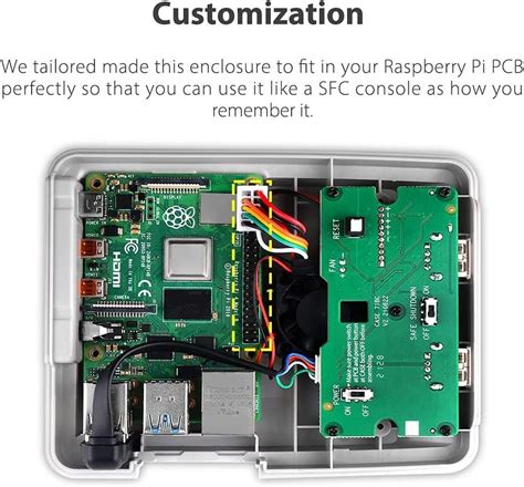 geeekpi retroflag raspberry pi case superpi case functional power and safe reset button with
