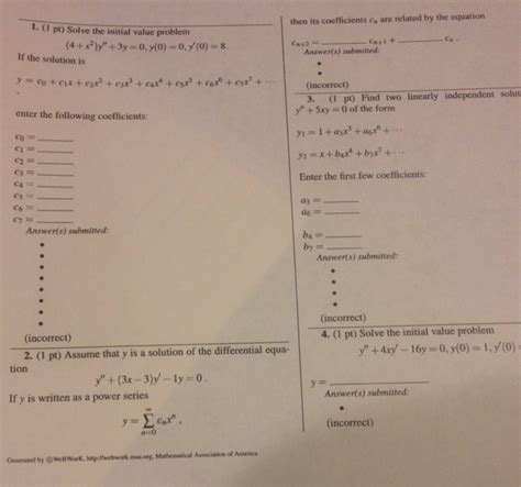 solved solve the initial value problem 4 x 2 y 3y