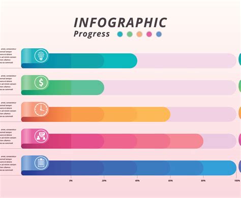 Simple Progress Infographic Template Vector Art And Graphics