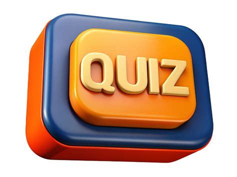 Quiz Button 3d Label 45800702 Png