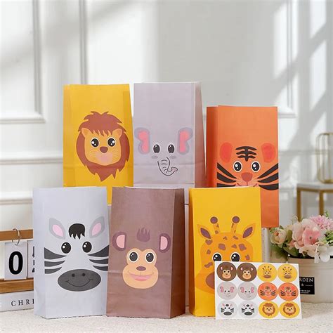 6 St Ck Karton Tier Geschenk Beutel Papier S Igkeiten Geschenke Verpackung Tasche F R Kinder 