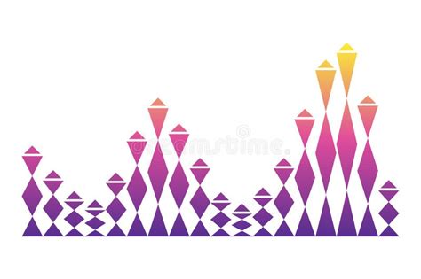 Radio Wave Spectrum Icon Set Frequency Audio Waveform Volume Level Symbol Stock Vector