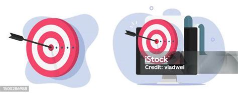 디지털 타겟 목표 성공 전략 아이콘 3d 벡터 온라인 가상 대상 목표 최적화 인터넷 컴퓨터 비즈니스 성과 캠페인 데이터 보고서 이미지 클립 아트 3차원 형태에 대한 스톡