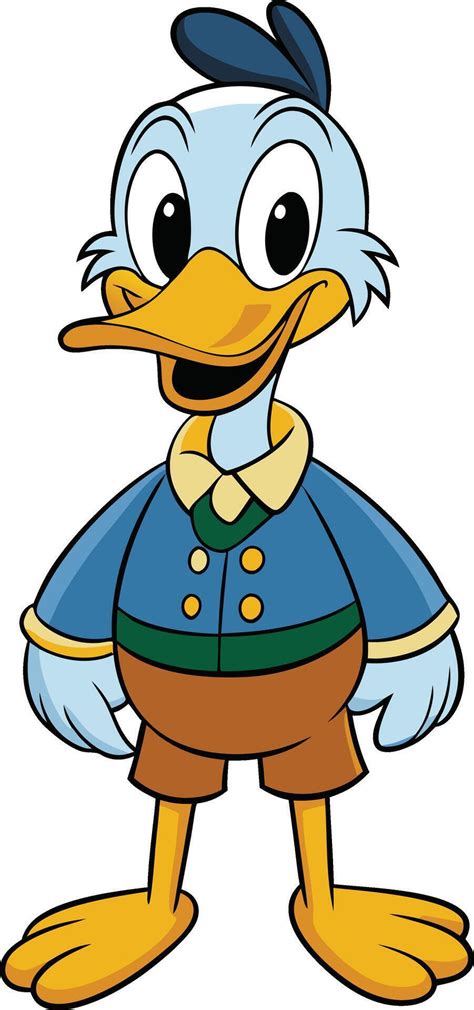 Cheerful Cartoon Duck Character Standing Posing Isolated 59552386