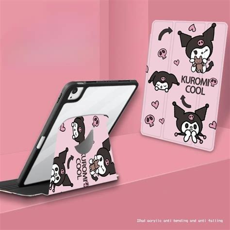 살루피스 쿠로미 아이패드 케이스 360도 회전 가로 세로거치 귀여운 캐릭터 커버 에어 프로 선물 위시버킷