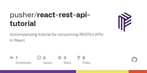 Github Pusherreact Rest Api Tutorial Accompanying Tutorial For