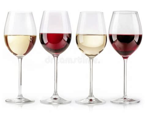 Different Types Of Wine In Glasses Generative Ai Stock Illustration