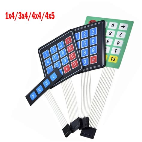 4X4 Gombos Billentyűzet Kapcsoló 1X4 3X4 4X5 Mátrix 4 12 16 20 Billentyű Membrán Az Arduino Diy