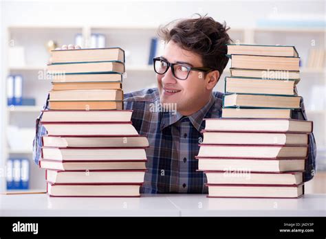 Nerd Funny Babe Preparing For University Exams Stock Photo Alamy