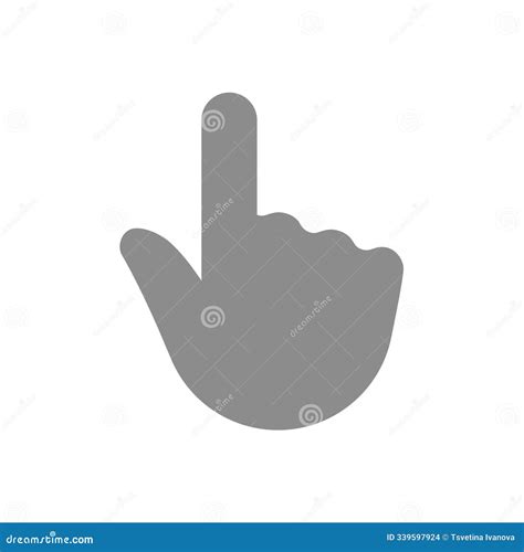 Hand Computer Cursor Vector Icon Stock Illustration Illustration Of Aiming Glyph 339597924