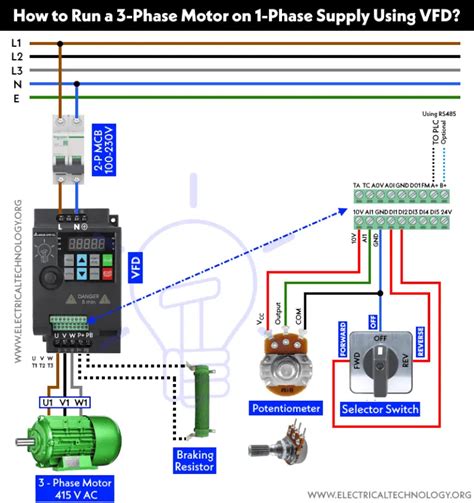 How To Run A 3 Phase Motor On Single Phase Supply Using Vfd