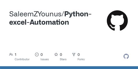 Github Saleemzyounuspython Excel Automation