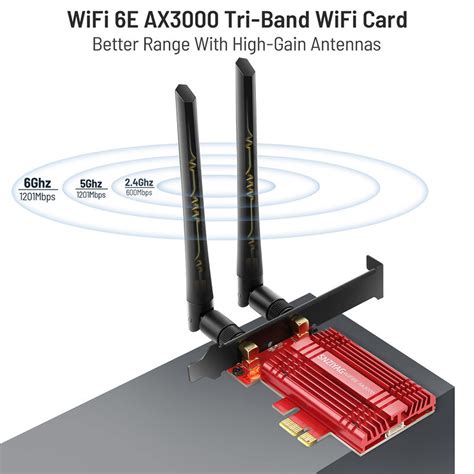 Ax3000mbps Pcie การ์ด Wifi สำหรับ Pc Wifi 6e บลูทูธ5 2 802 11ax Tri Band 2 4 5 6ghz Wireless