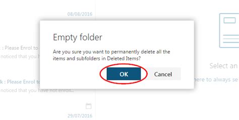 Deleting And Recovering Emails In Office Support And Information Zone