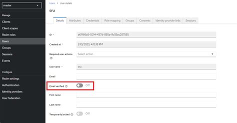 User Profile Button Email Verified Doesnt Appear · Issue 17870 · Keycloakkeycloak · Github