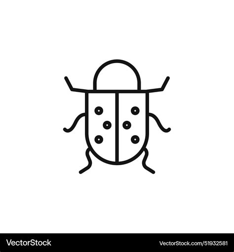 Software Bug Icon For Coding Debugging Royalty Free Vector