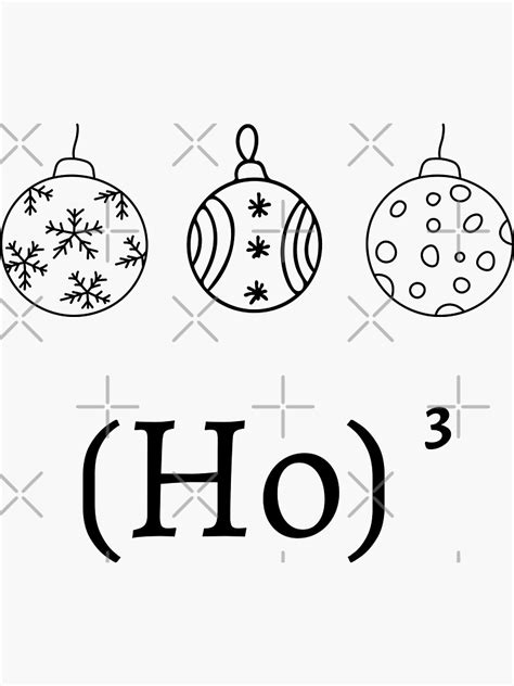 Chemical Hoho Ho Christmas Sticker For Sale By Science24 Redbubble