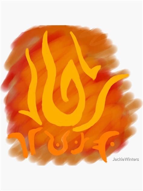 Fire Elemental Emblem Sticker For Sale By Jackiewinters Redbubble