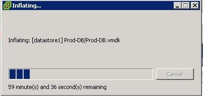 Convert VMware VMDK Disk Format Thin To Thick