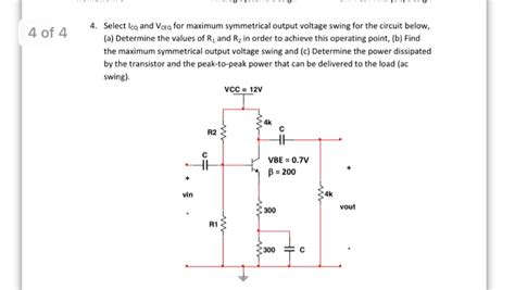Solved Select L CQ And V CEQ For Maximum Symmetrical Output Chegg Com