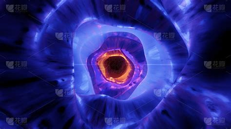 3d抽象隧道虫洞4k。无缝循环